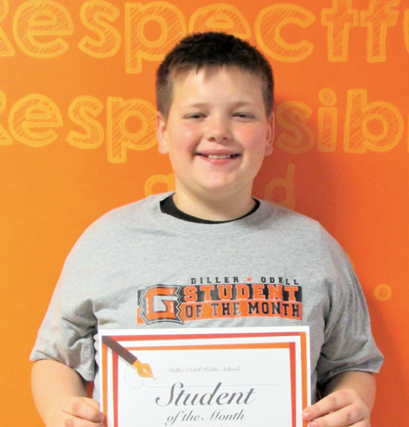 Diller-Odell - April Elementary Student of the Month
